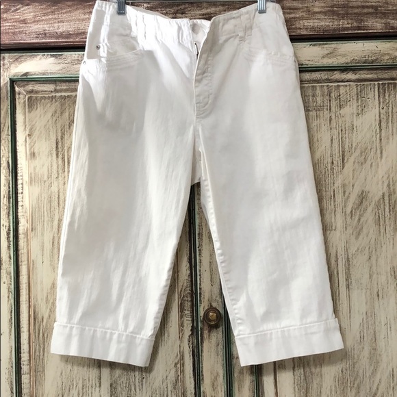 Bandolino Blu | Pants & Jumpsuits | Bandolino Blu White Cotton Capris ...